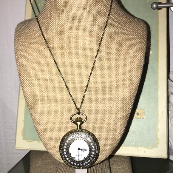 Jewelry | Antique Finish Clock Pendant | Poshmark